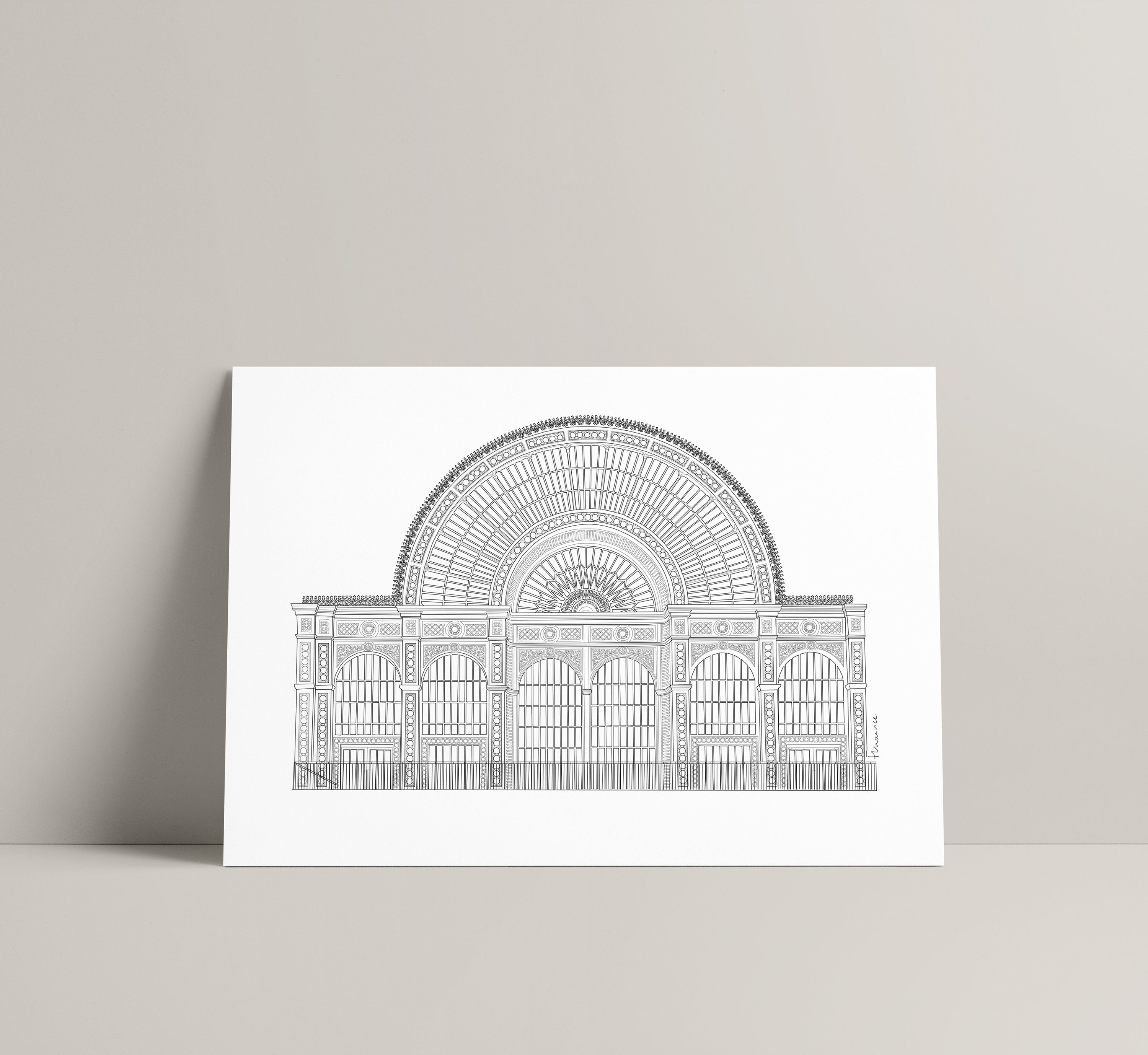 Royal Opera House, Windows Detail, London, Line Art Drawing, Landmark ...
