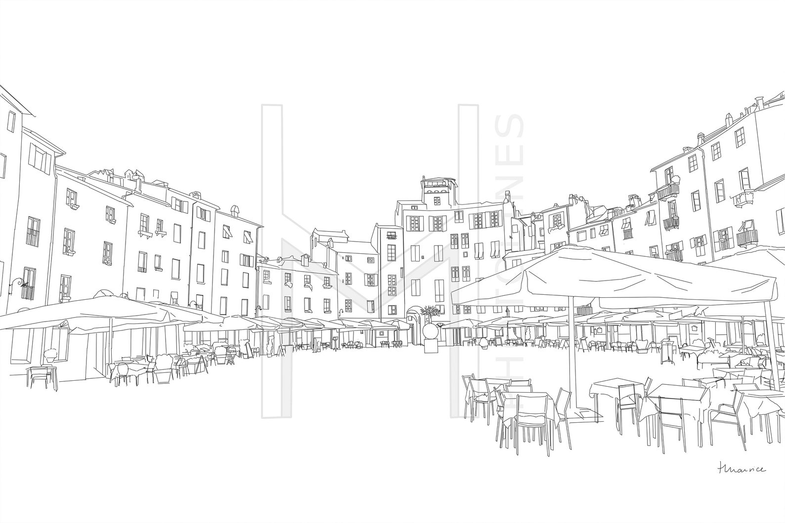 Lucca, Italy, Travel Drawing Line Art, Digital Download, Travel Decor ...