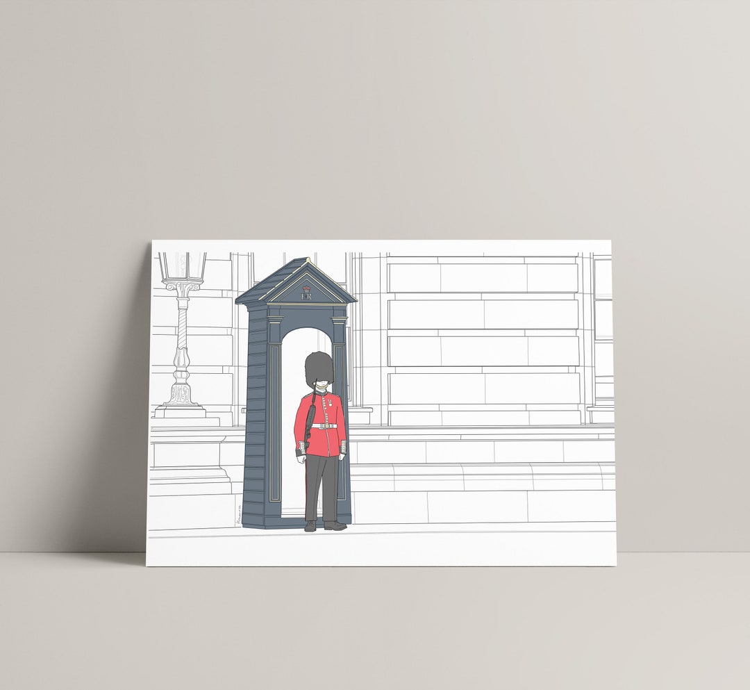 Buckingham Palace Guard, Colour Pop, London, Travel Art, Line Art, Line ...
