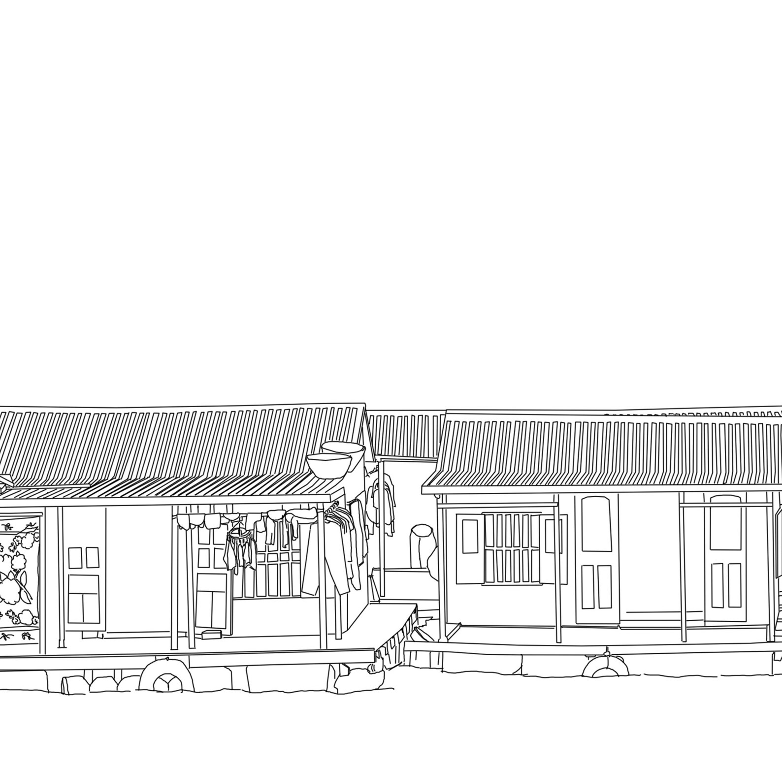 Halong Bay, Vietnam, Line Art Drawing, Landscape, Home and Travel Decor ...