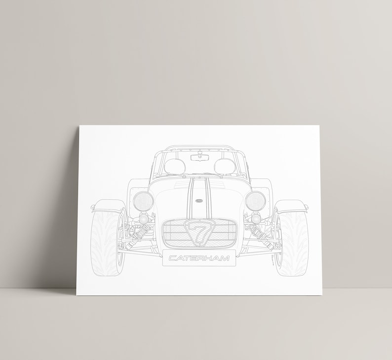 Caterham 7, Car, Line Art Drawing, Transport, Classic Car, Home and ...