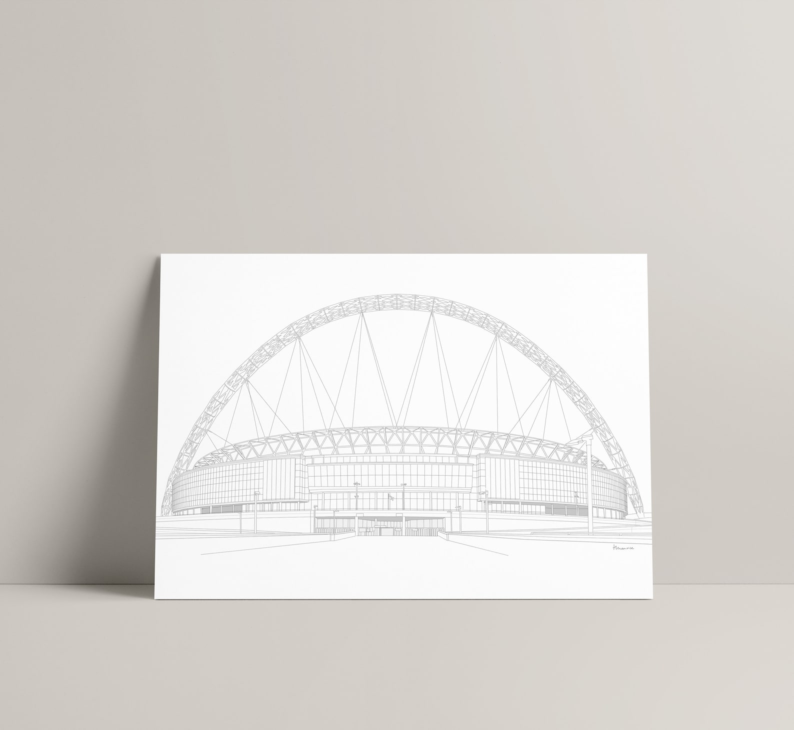 Wembley Stadium, London, Line Art, Line Drawing, Digital Download ...
