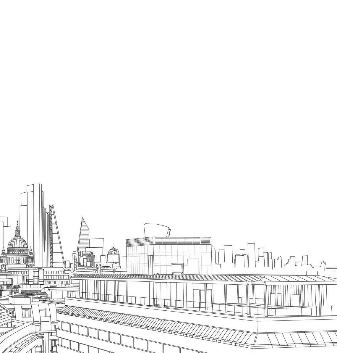 London Rooftops, Travel Art, Line Art, Line Drawing, Digital Download ...