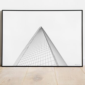 The Shard, London, UK, Line Art Drawing, City Scene, Landmark, Home and ...