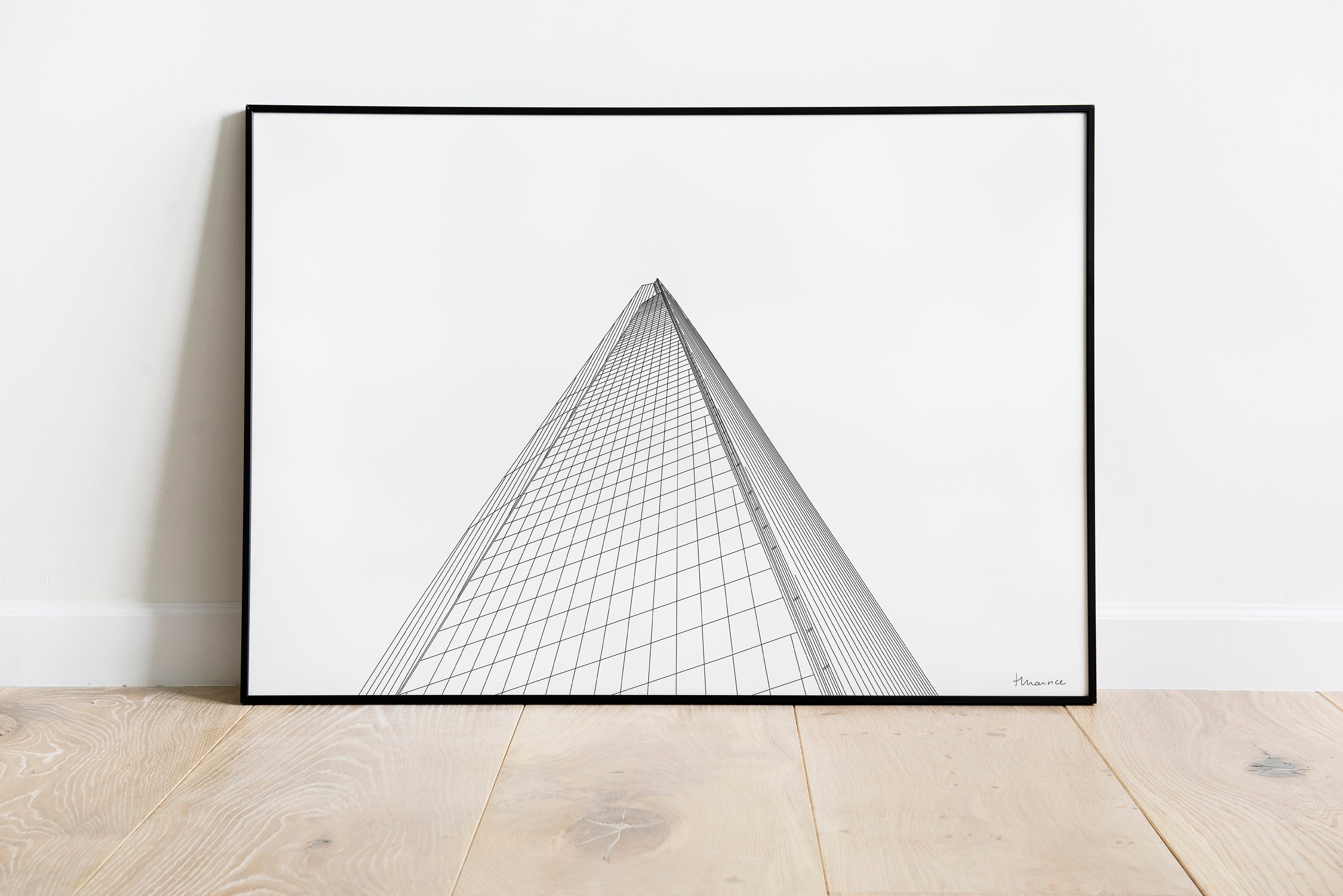 The Shard, London, UK, Line Art Drawing, City Scene, Landmark, Home and ...