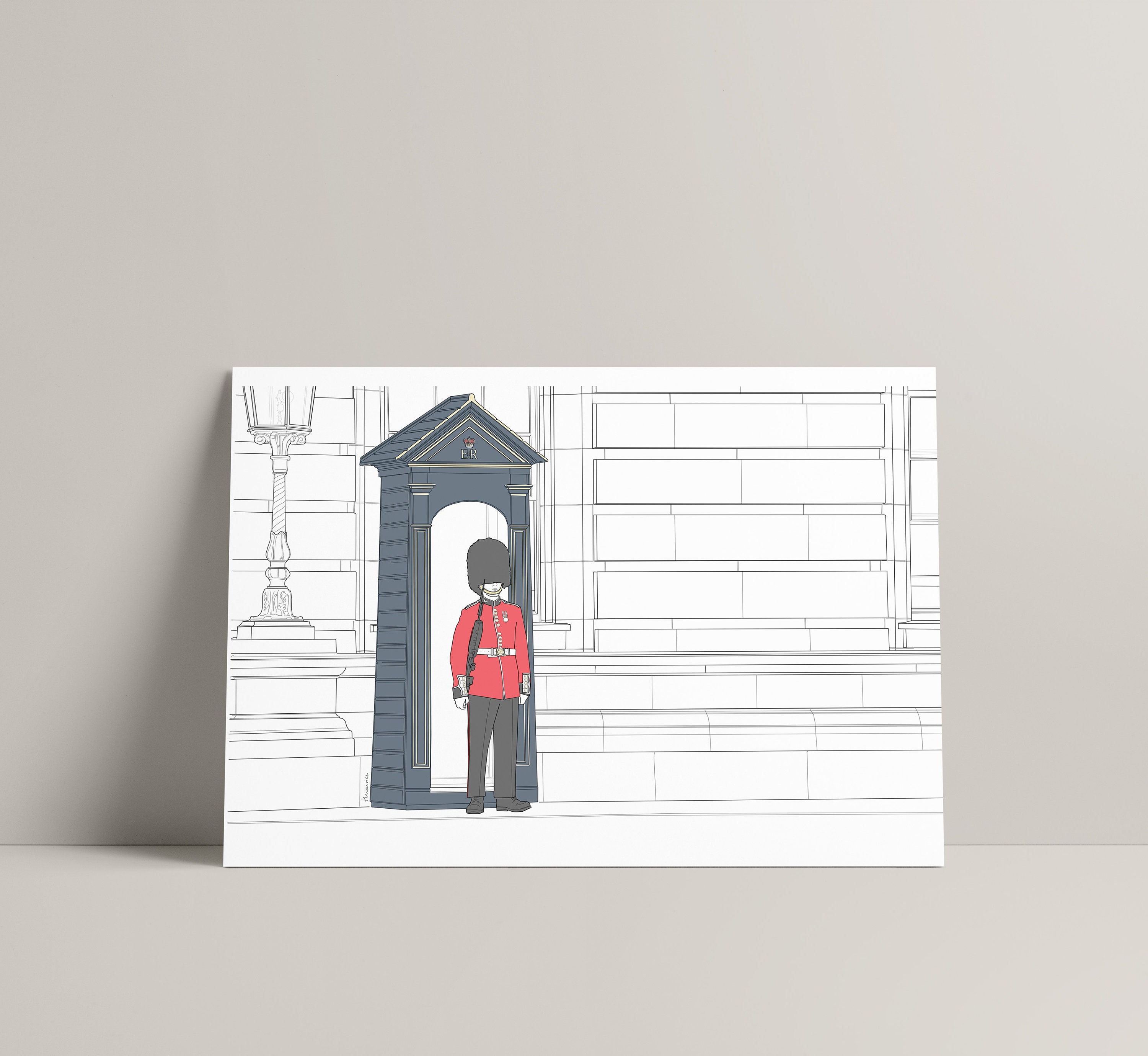 Buckingham Palace Guard, Colour Pop, London, Line Art Drawing, Art ...