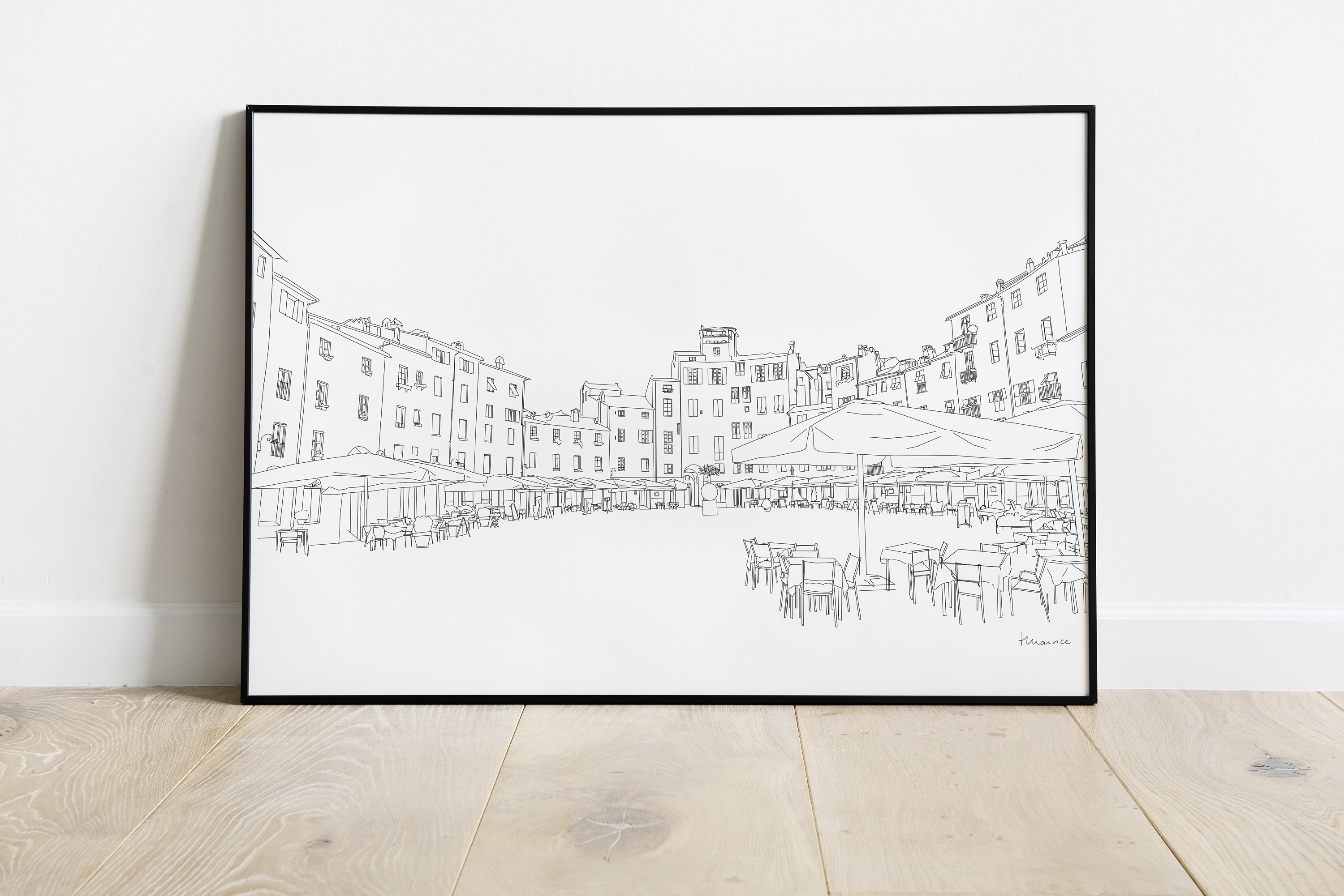 Lucca Italy Line Art Drawing City Scene Street View - Etsy UK