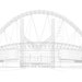 Wembley Stadium, London, UK, Line Art Drawing, Sports Stadium, Landmark ...