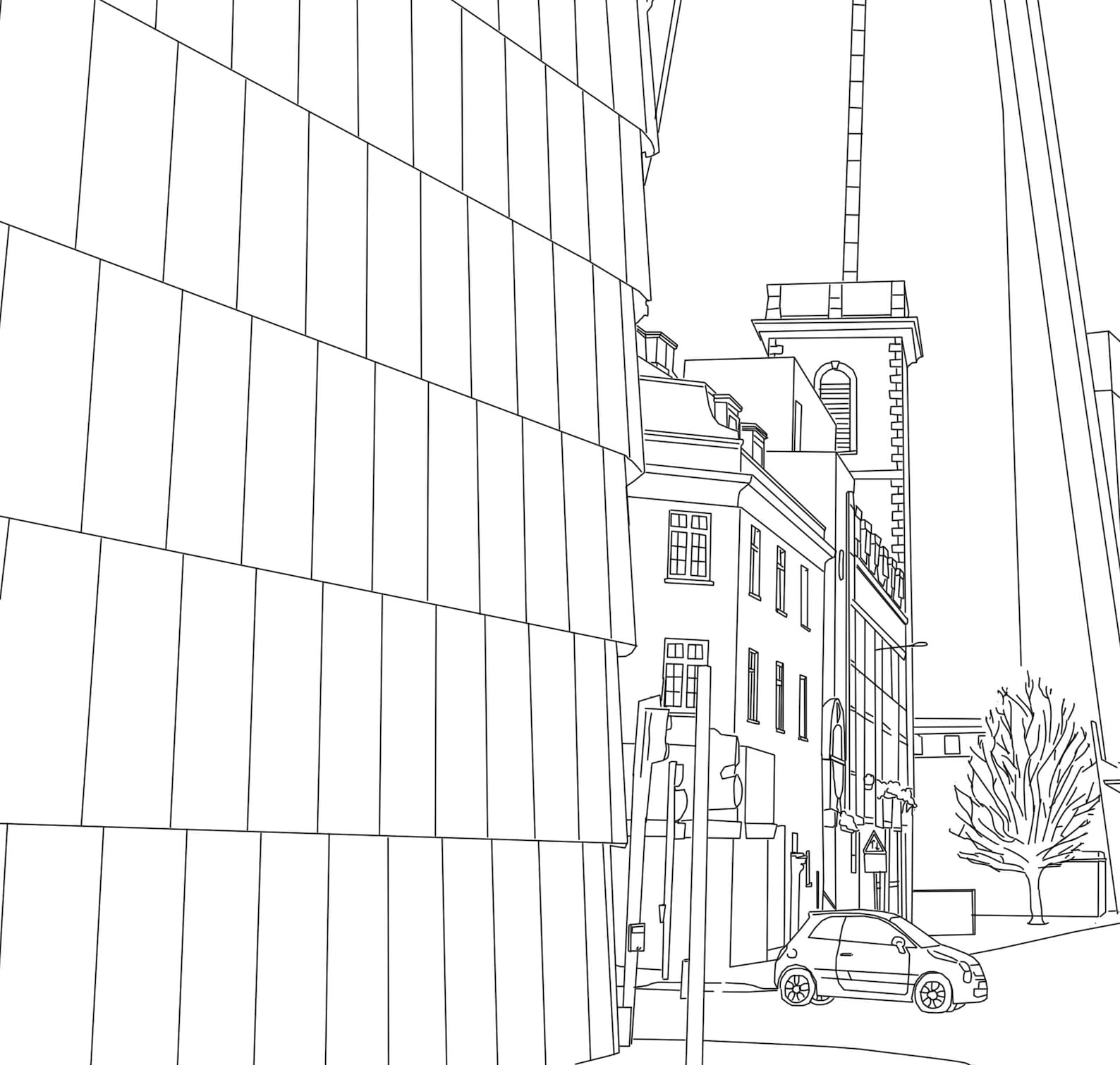 The Shard, London, UK, Travel Line Art Drawing, Digital Download ...