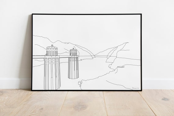 Dam Line Drawing