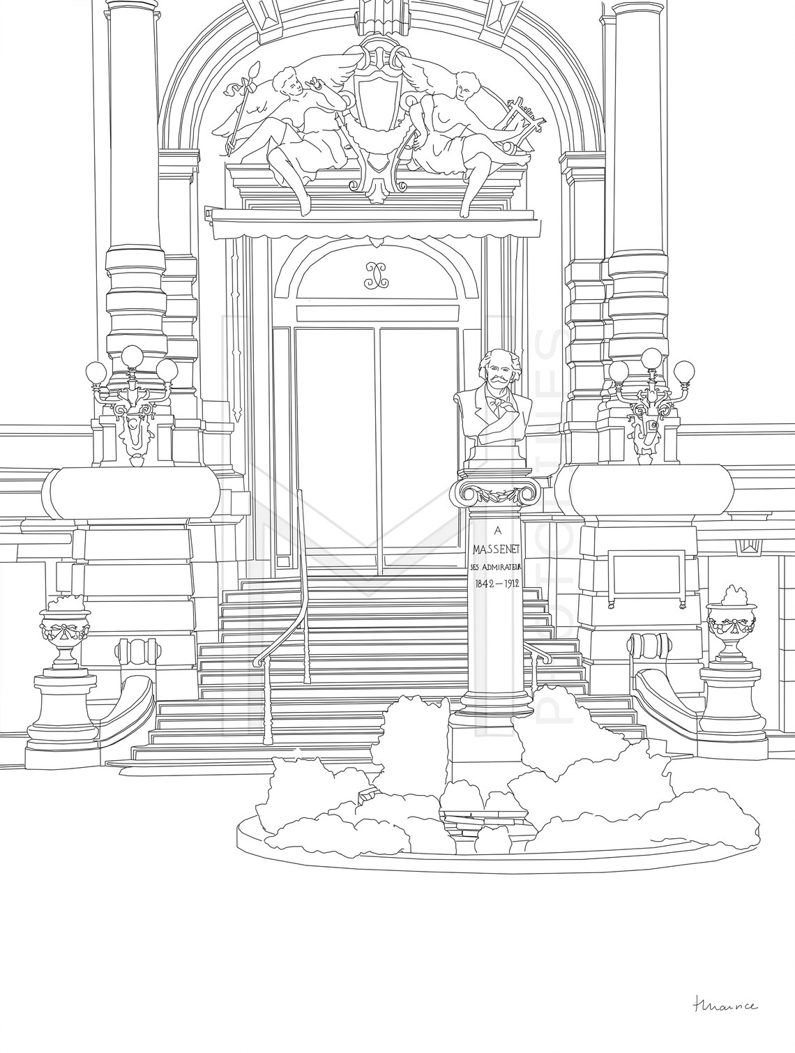 Monaco Travel Art Line Art Line Drawing digital download - Etsy.de