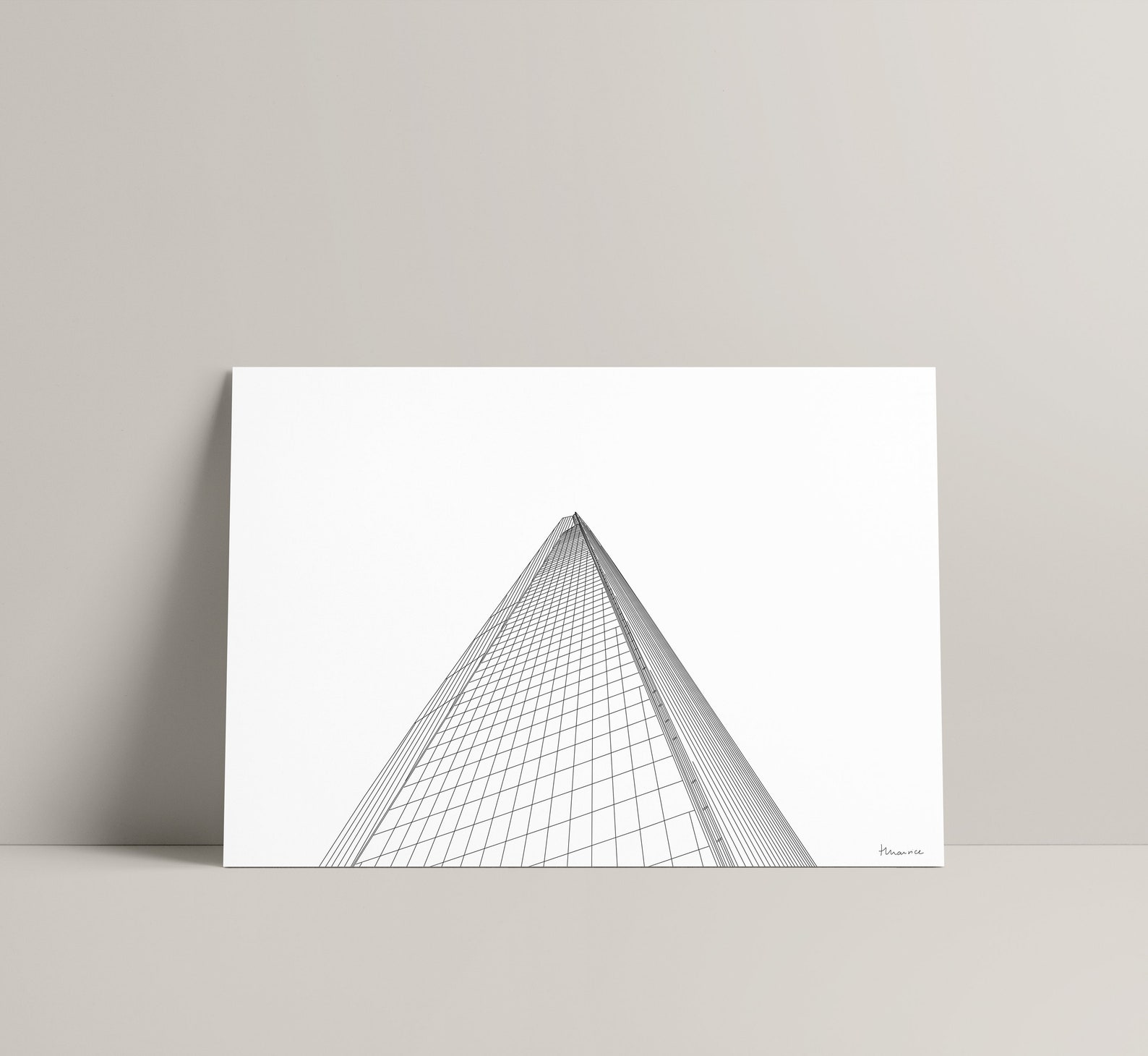 The Shard, London, UK, Travel Line Art Drawing, Digital Download ...