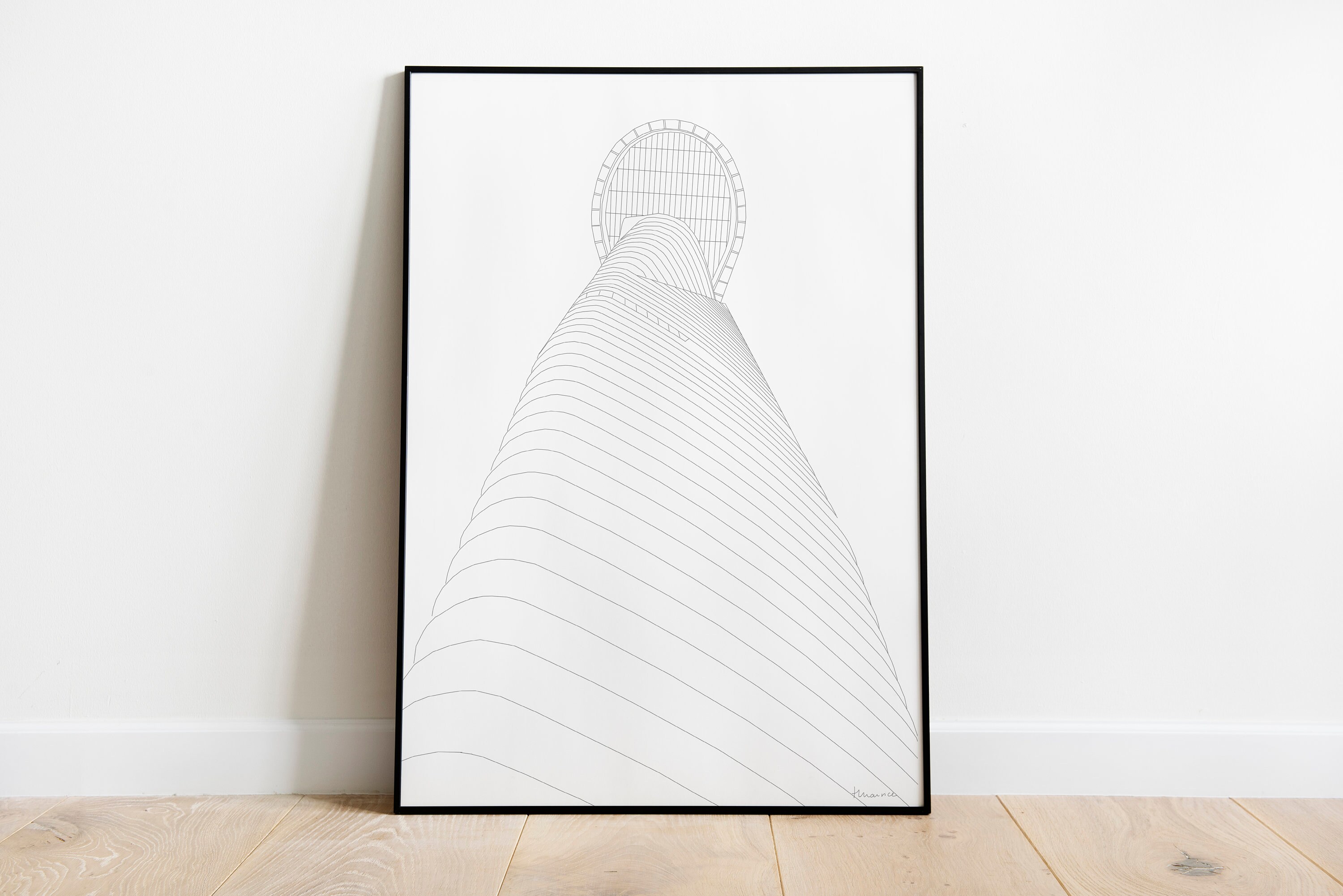 Ho Chi Minh, Vietnam, Line Art Drawing, Landmark, Home and Travel Decor ...
