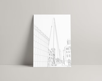 The Shard Drawing | Etsy