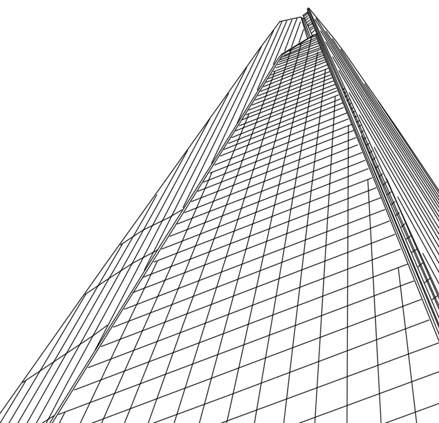 The Shard, London, UK, Line Art Drawing, City Scene, Landmark, Home and ...