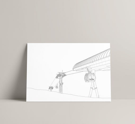 Ski Lift Drawing