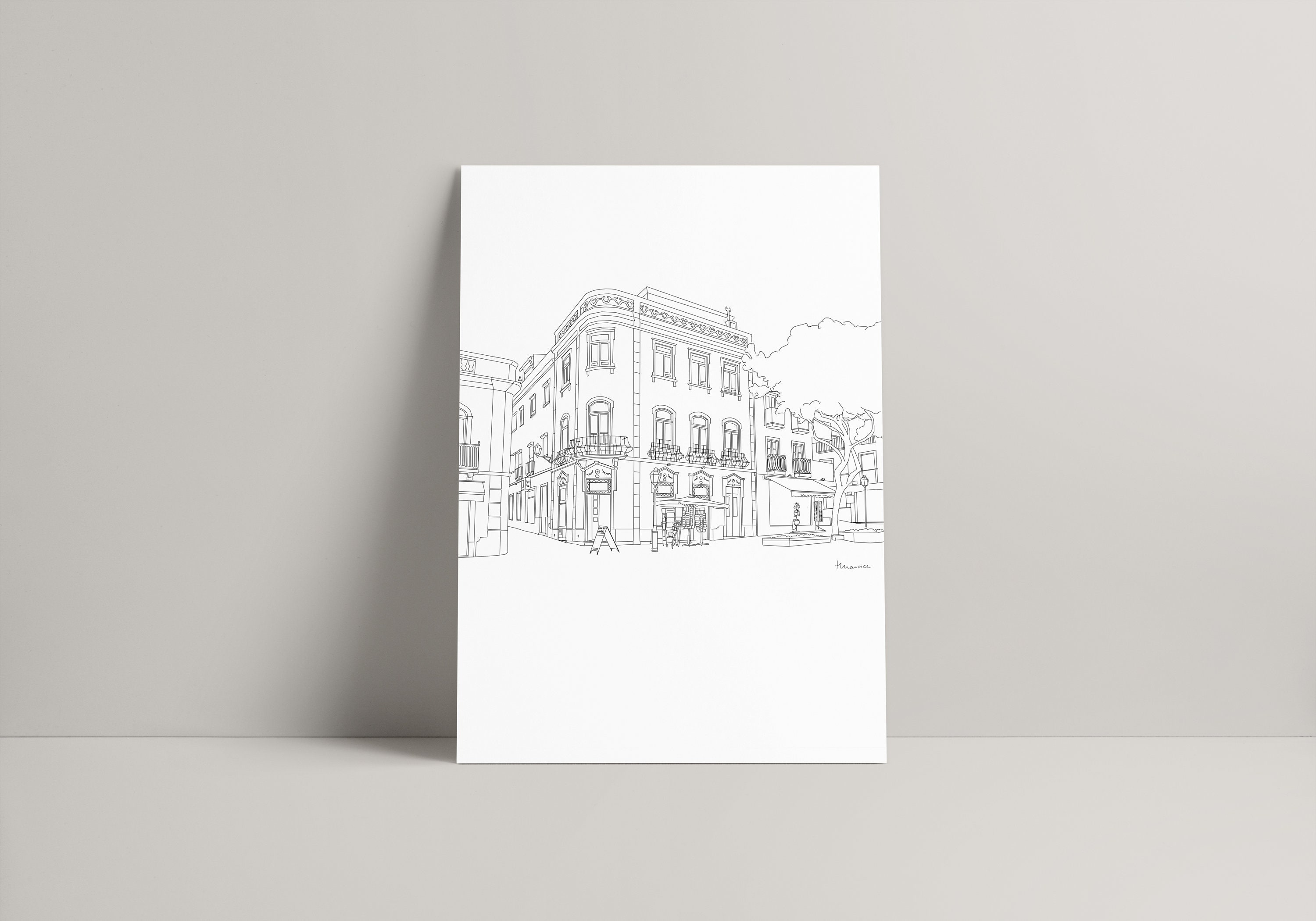 Portugal, Travel Art, Line Art, Line Drawing, digitaler Download ...