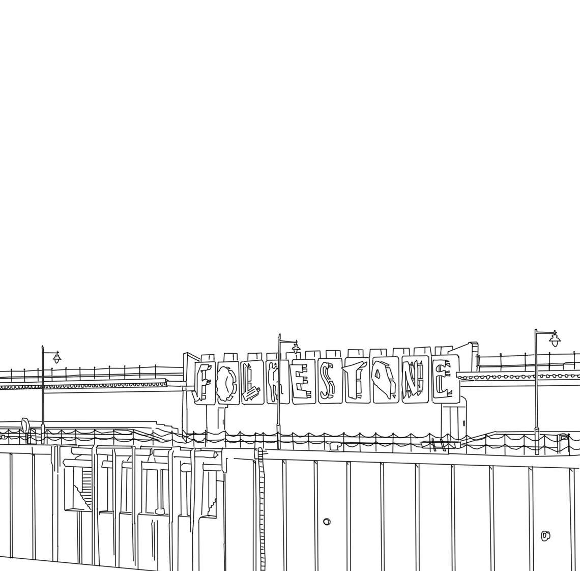 Folkestone Harbour, Travel Line Art Drawing, UK, Digital Download, Home ...