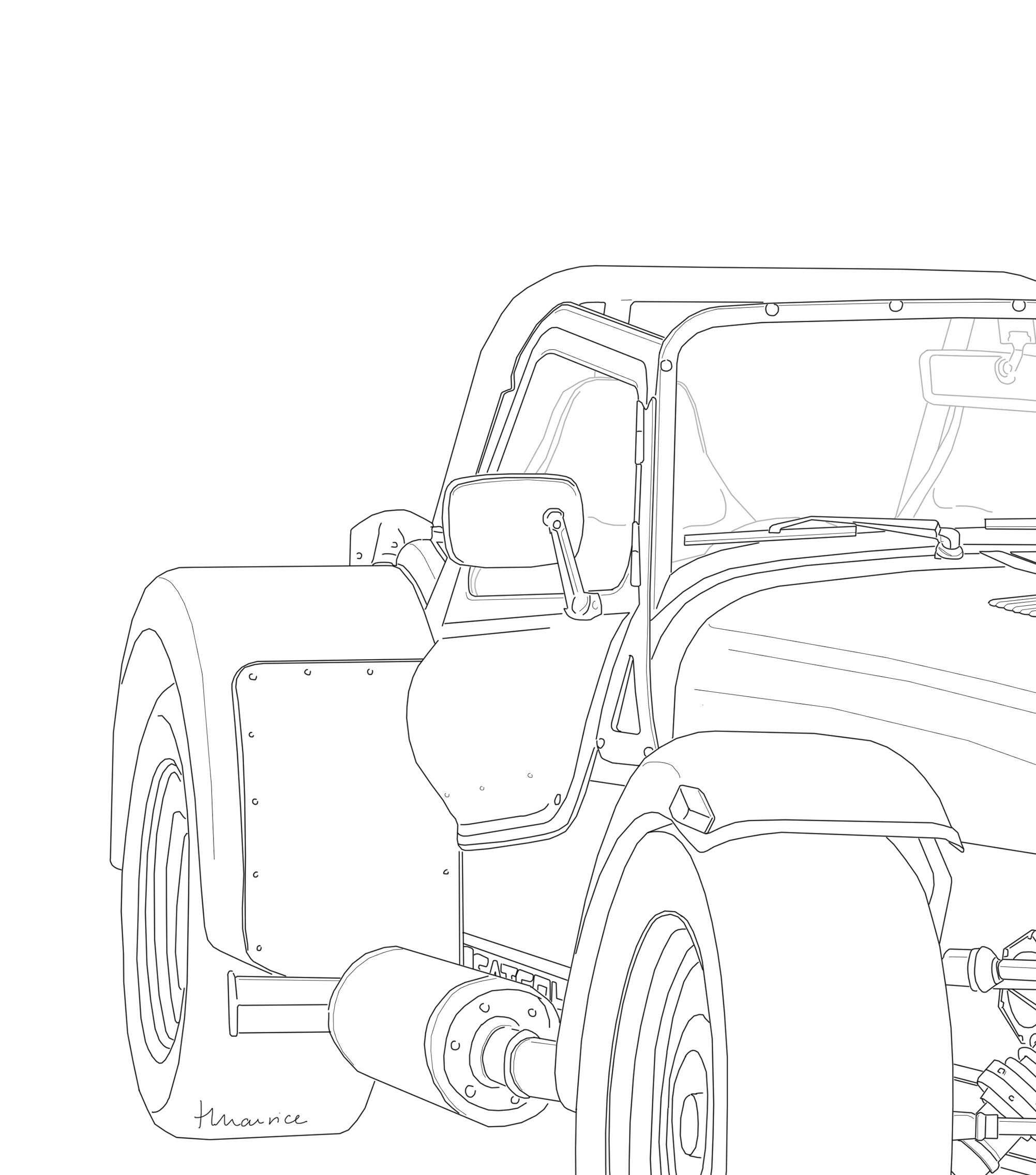 Caterham 7 Front Side View Car Line Art Drawing Transport - Etsy