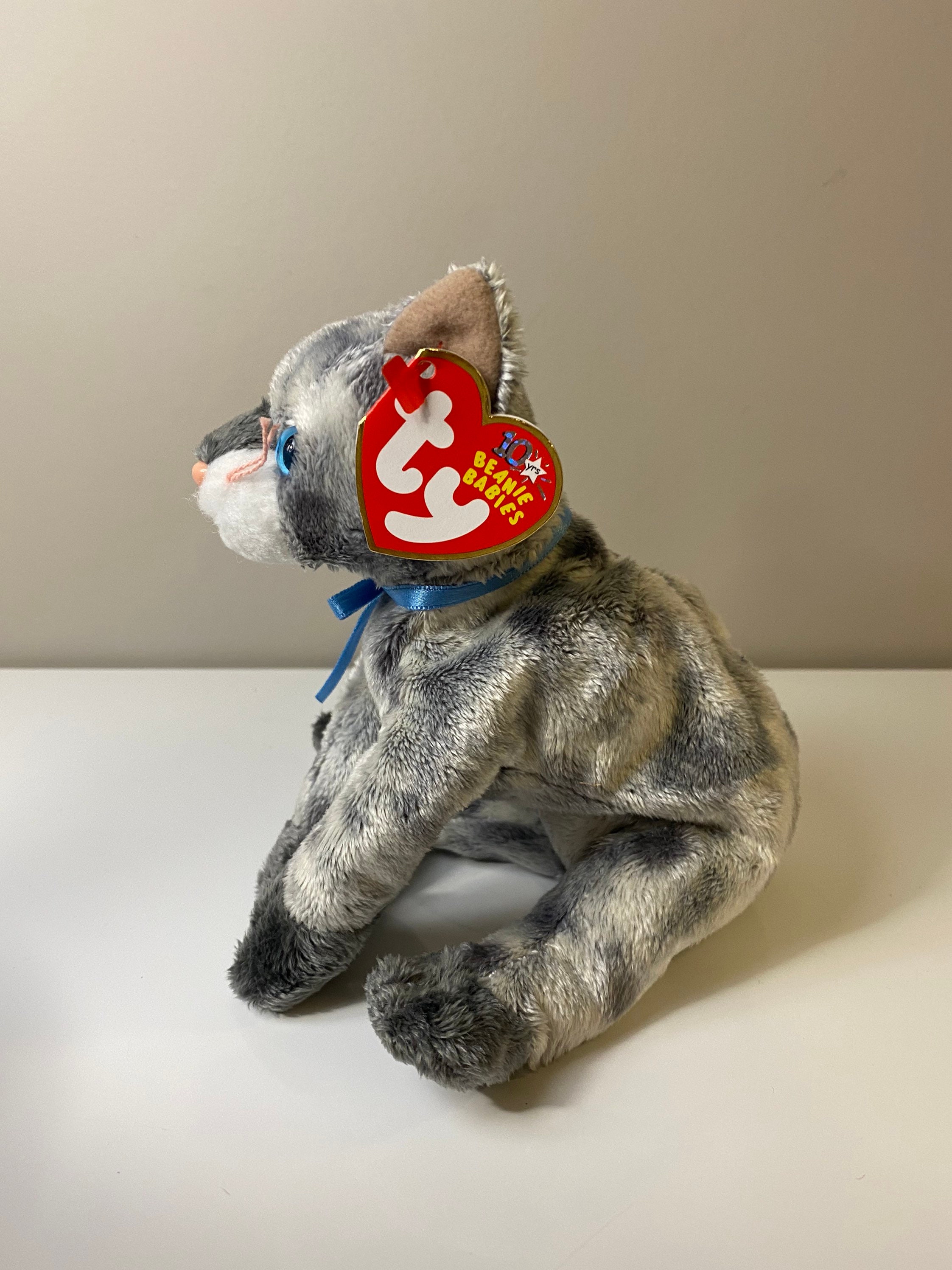 TY Beanie Baby Cat frisco the Grey Tabby Cat rare 7 - Etsy