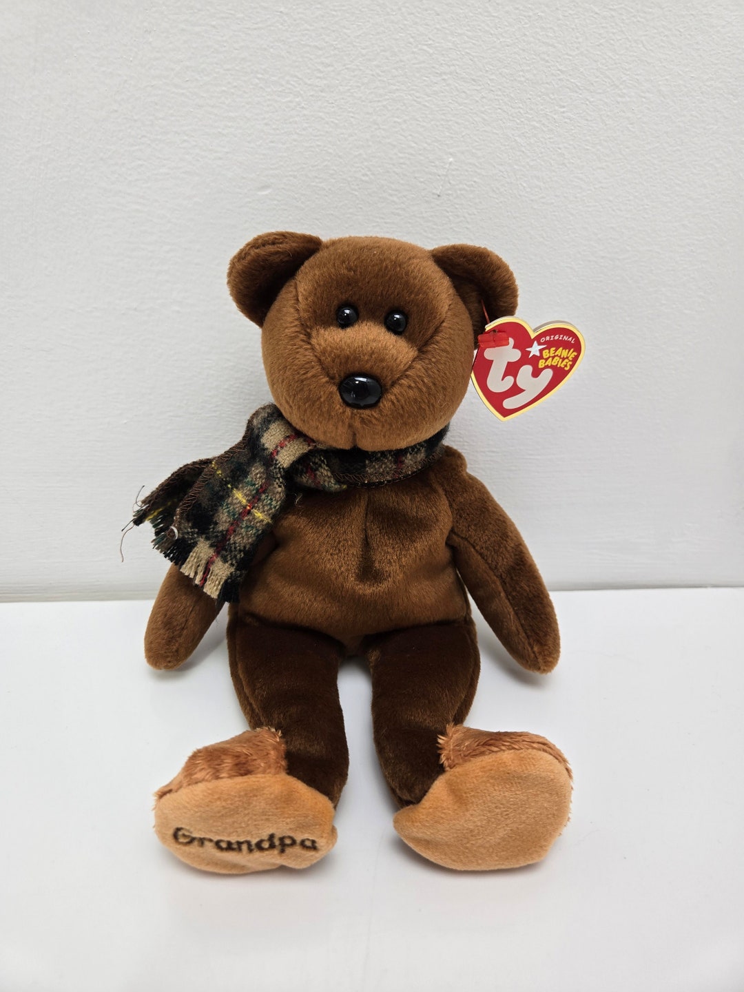 Ty Beanie Baby “gramps” the Grandpa Bear - Internet Exclusive (8.5 Inch ...
