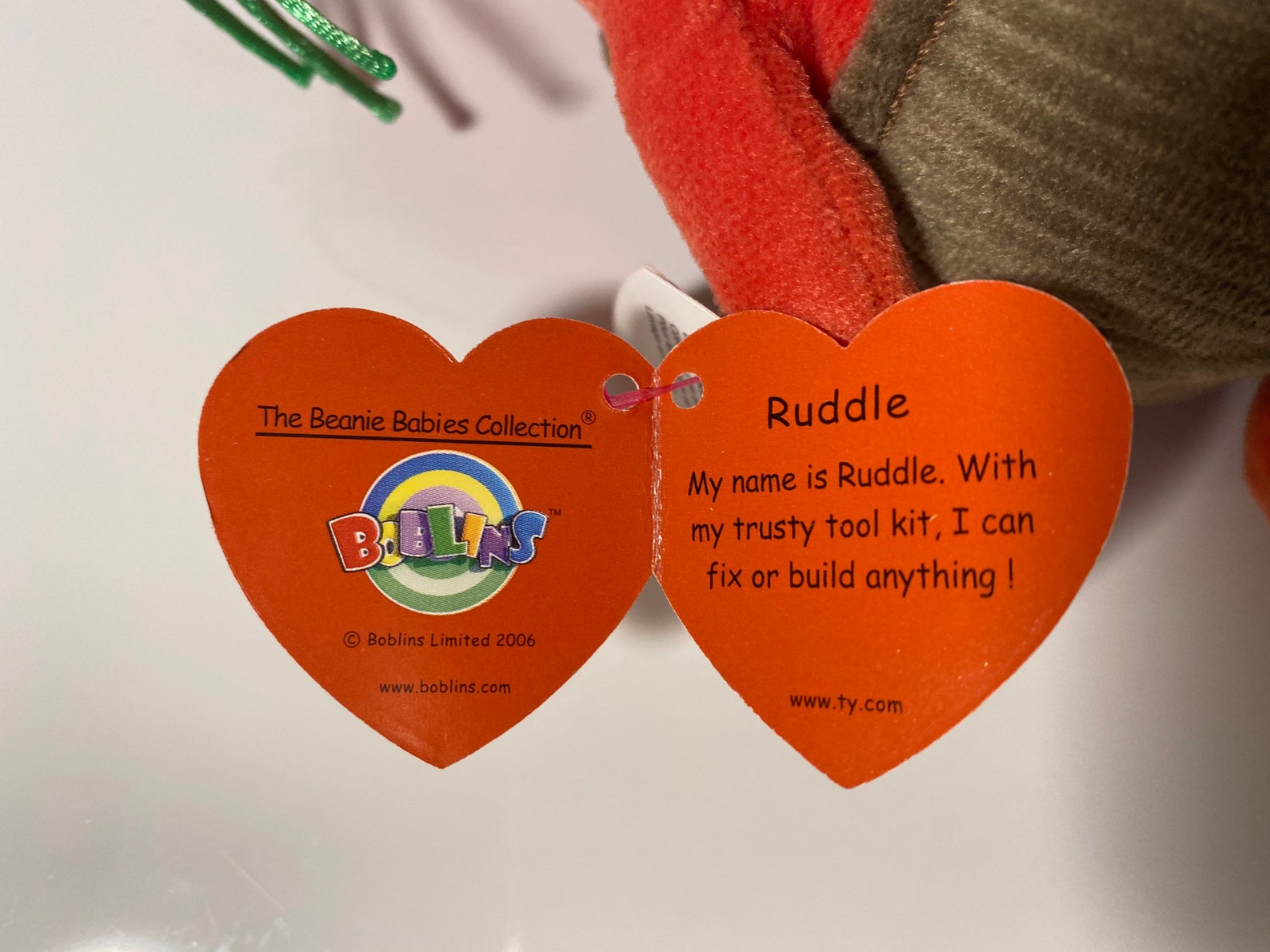 TY Beanie Baby ruddle the Red Boblin From Childrens TV | Etsy