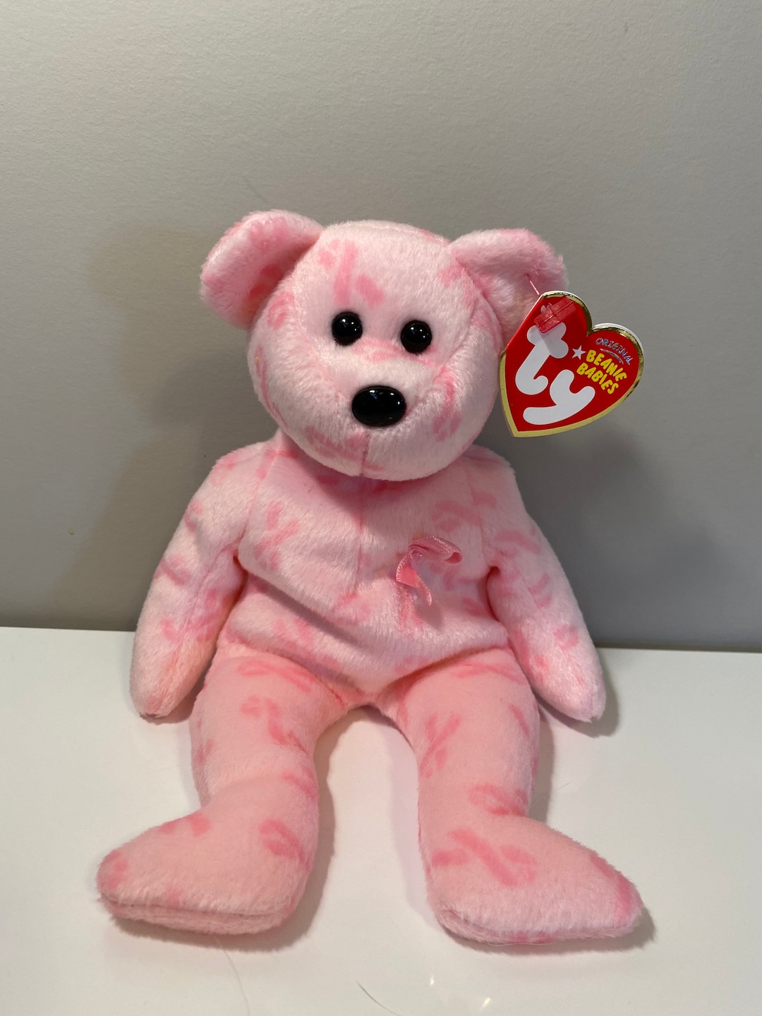 Ty Beanie Baby “support” the Breast Cancer Awareness Bear (8.5 Inch) - Etsy