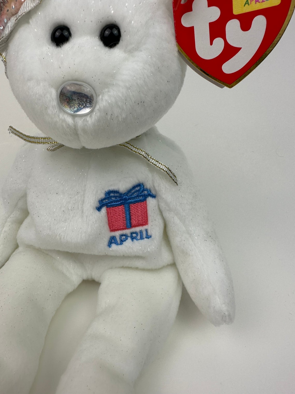 Ty Beanie Baby “happy Birthday” the April Birthday Bear Wearing a Party ...