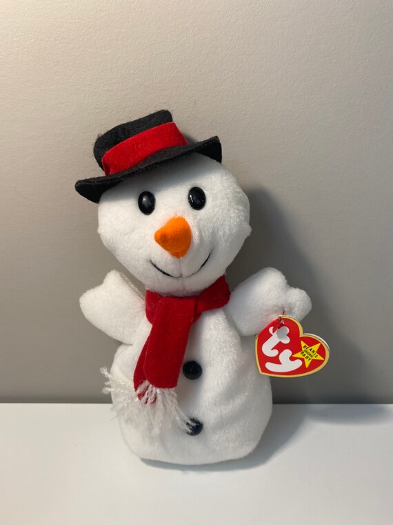 TY Beanie Baby snowball the Snowman 7.5 Inch | Etsy