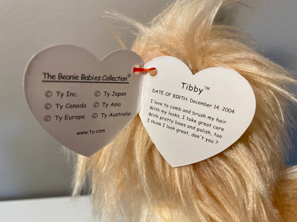 TY Beanie Baby tibby the Adorable Shih Tzu Dog Plush 5 | Etsy