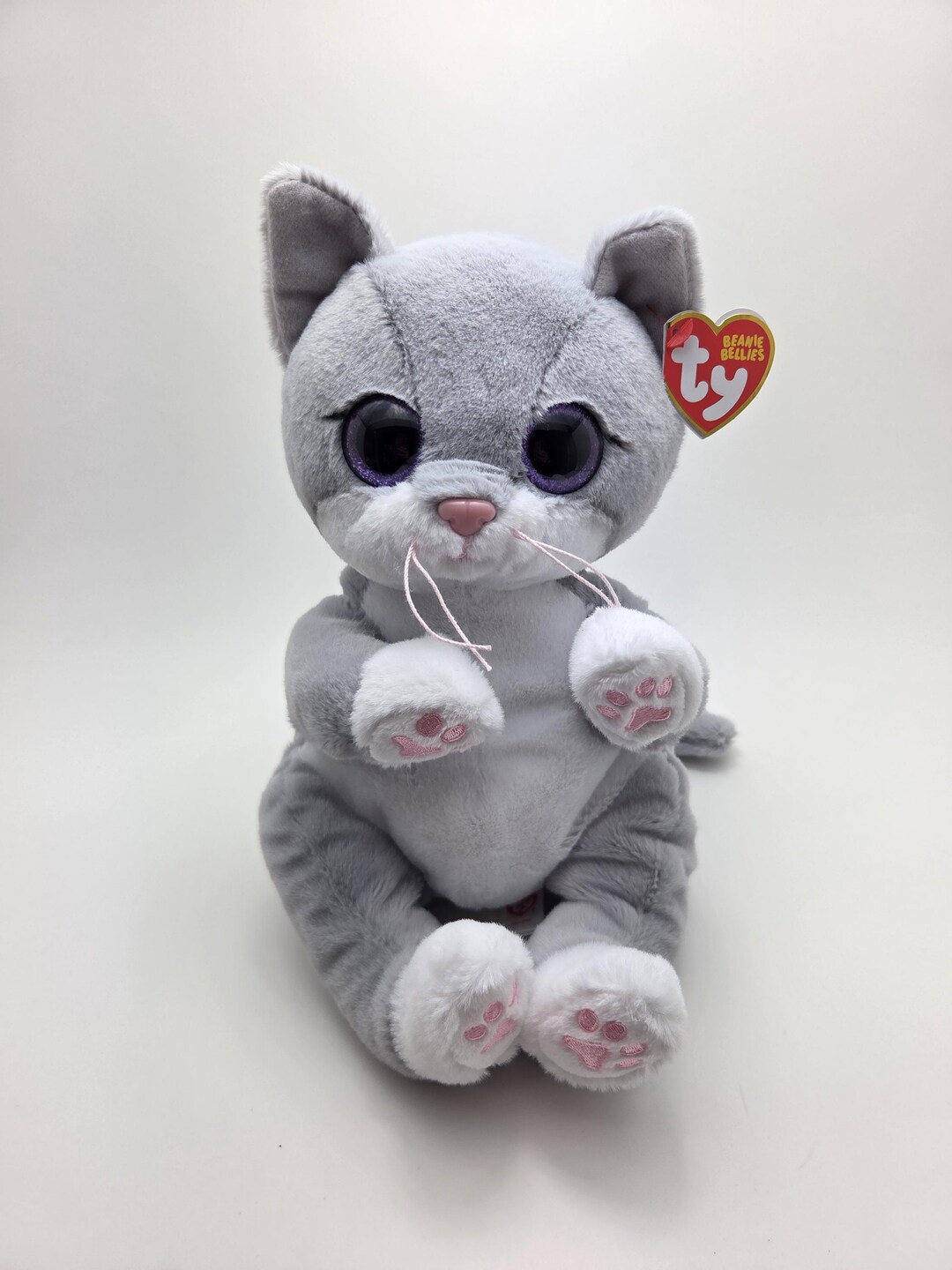 Ty Beanie Bellies "morgan” the Grey Cat! (larger 9 Inch) - Etsy