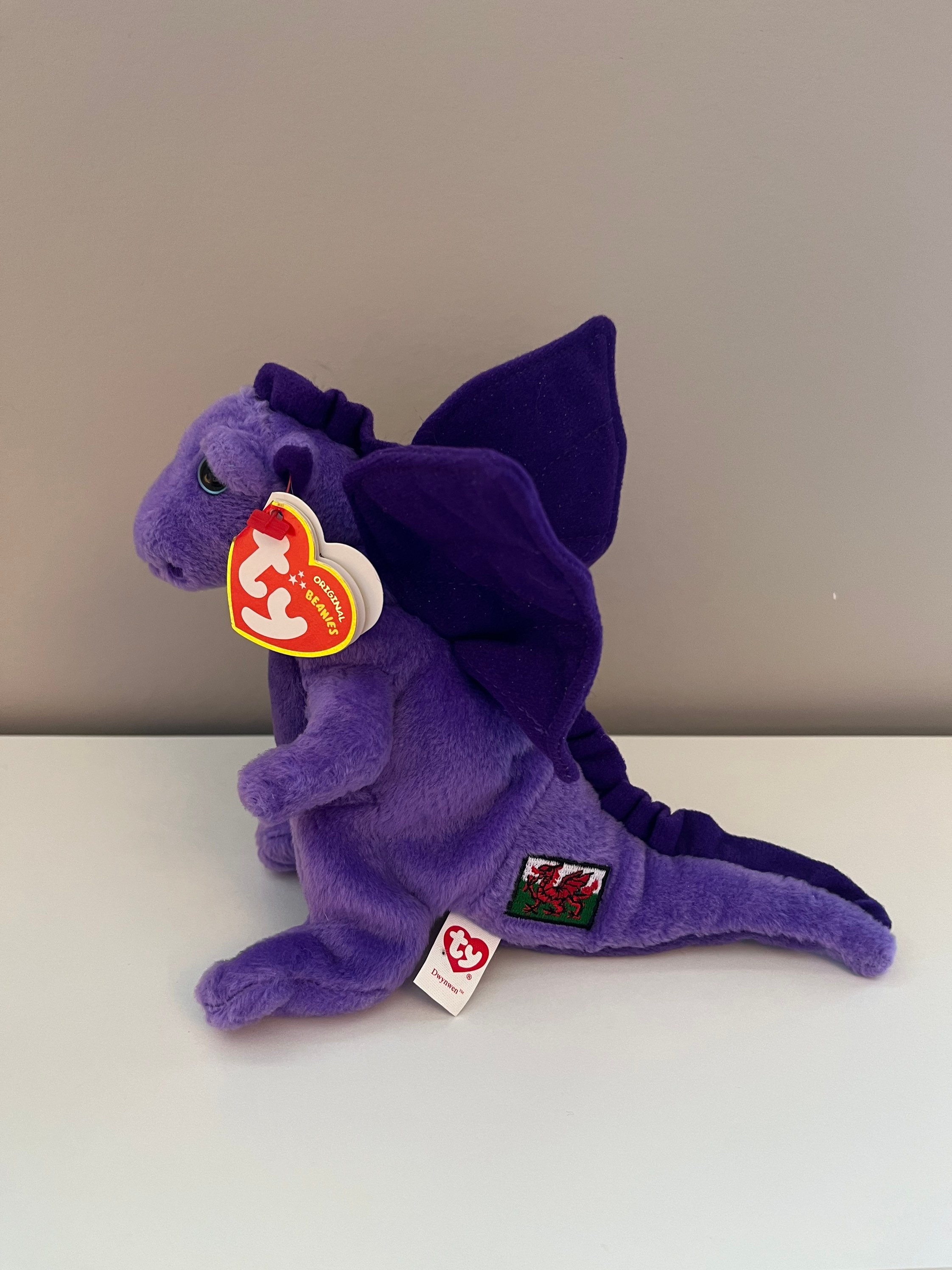TY Beanie Buddy “Dewi Y Ddraig” the Green Dragon - UK Exclusive - No Hang Tag *Rare* (10 inch ...