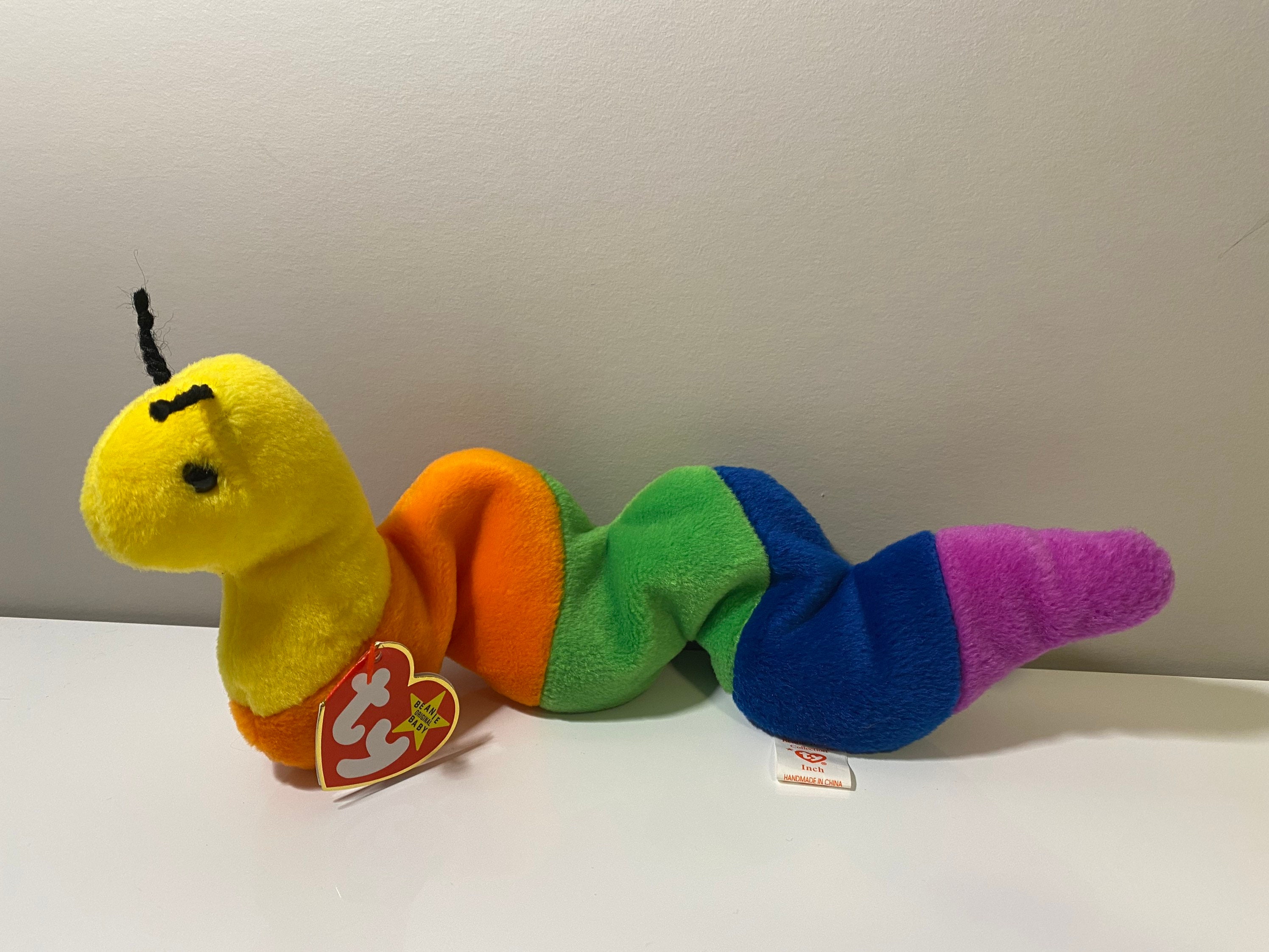 TY Beanie Baby Inch the Colourful Inchworm 11 inch | Etsy