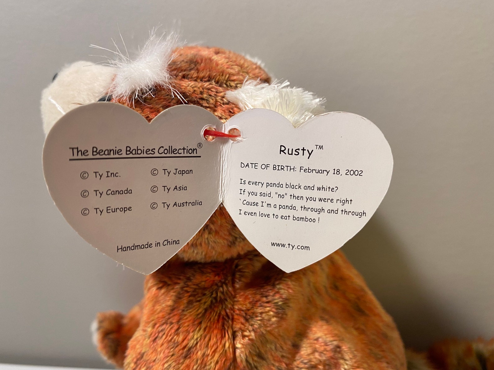 TY Beanie Baby rusty the Red Panda 5.5 Inch - Etsy