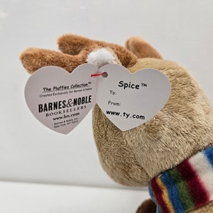 Ty Pluffies spice the Reindeer Barnes and Noble Exclusive 10 Inch - Etsy