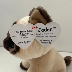 Ty Beanie Baby “jaden” the Siamese Cat Plush (6 Inch) - Etsy