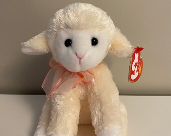 Ty Beanie Baby tender the Lamb Plush rare 7 Inch - Etsy