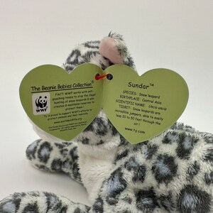 Ty Beanie Baby sundar the Snow Leopard Internet Exclusive rare 8.5 Inch ...