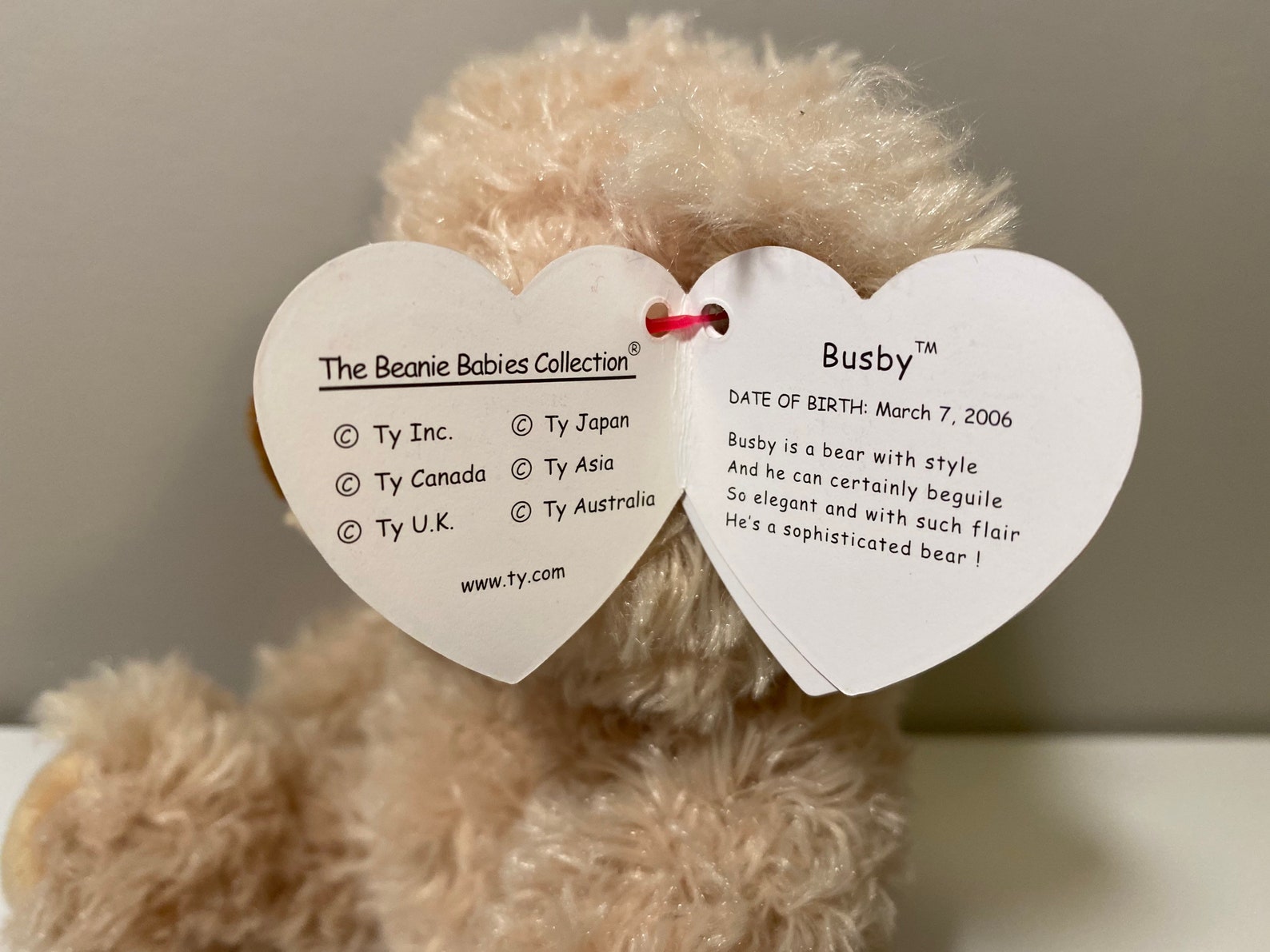 TY Beanie Baby Busby the Bear Rare 7.5 inch | Etsy