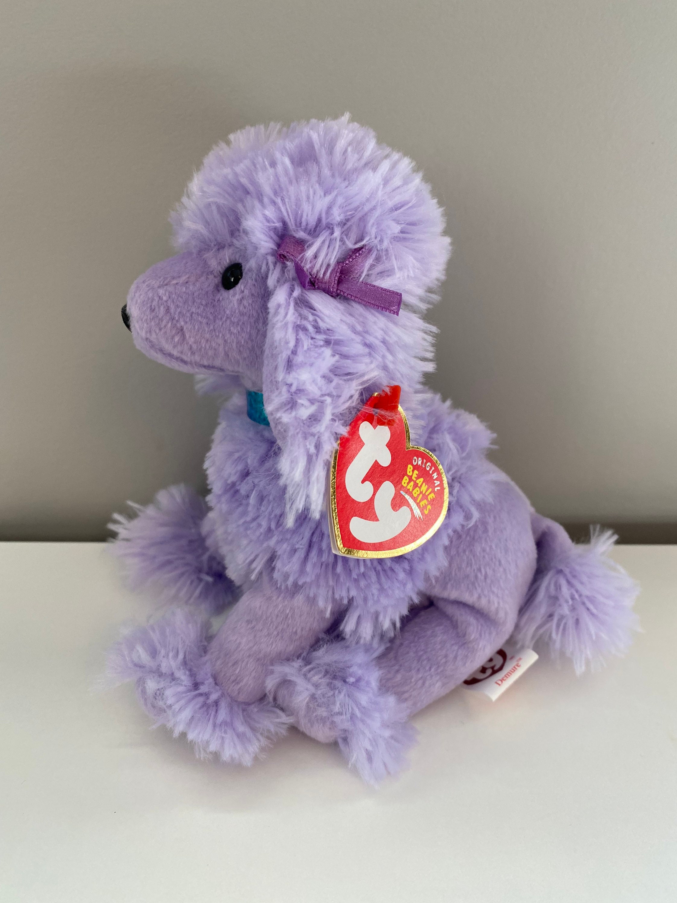 TY Beanie Baby Demure the Purple Poodle 5.5 inch | Etsy