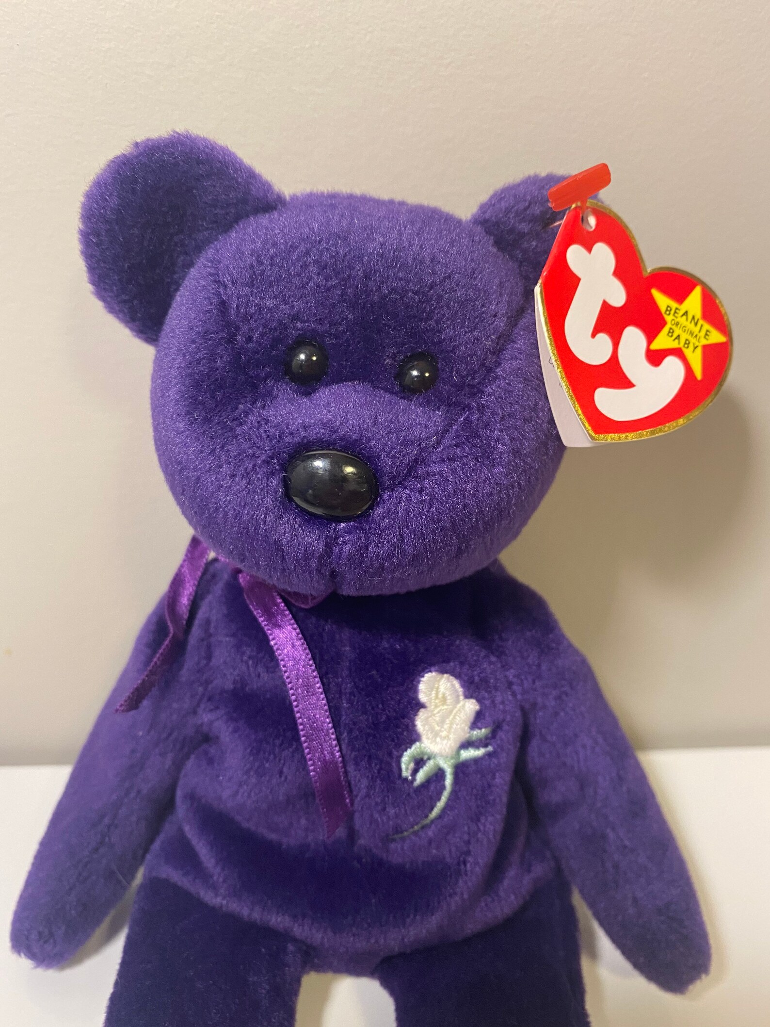 TY Beanie Baby princess the Dark Purple Princess Diana Bear - Etsy