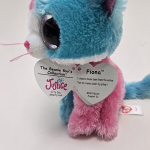 Ty Beanie Boo “fiona” the Cat - Justice Exclusive *rare* (6 Inch) - Etsy