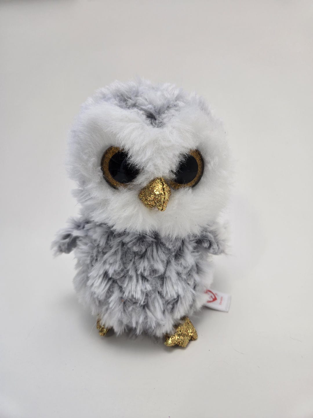 Ty Beanie Boo “owlette” the Owl With Gold Glitter Eyes - No Hang Tag ...