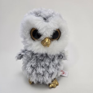 Ty Beanie Boo “owlette” the Owl With Gold Glitter Eyes - No Hang Tag ...