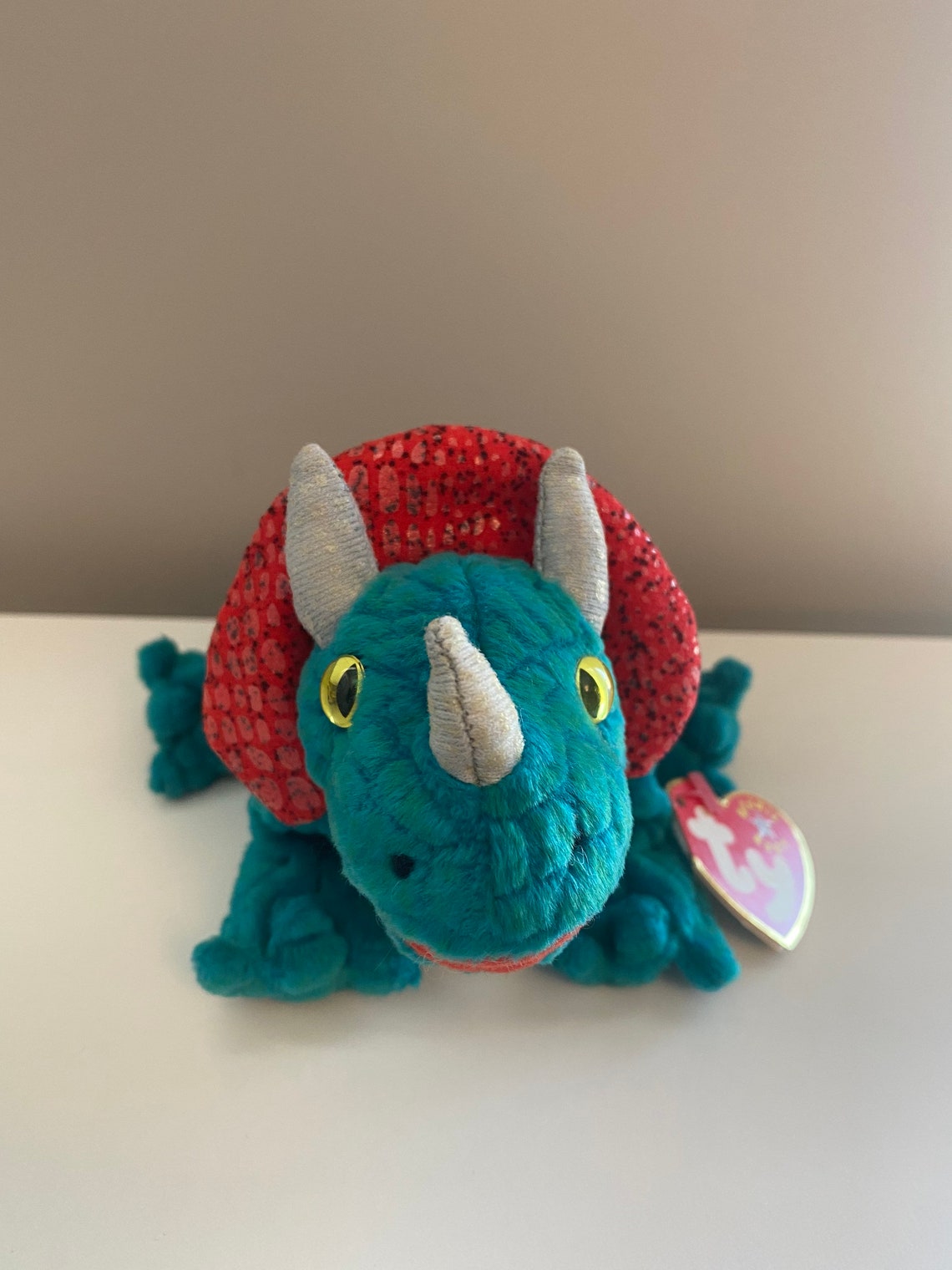 TY Beanie Baby Hornsly the Dinosaur 8.5 inch | Etsy