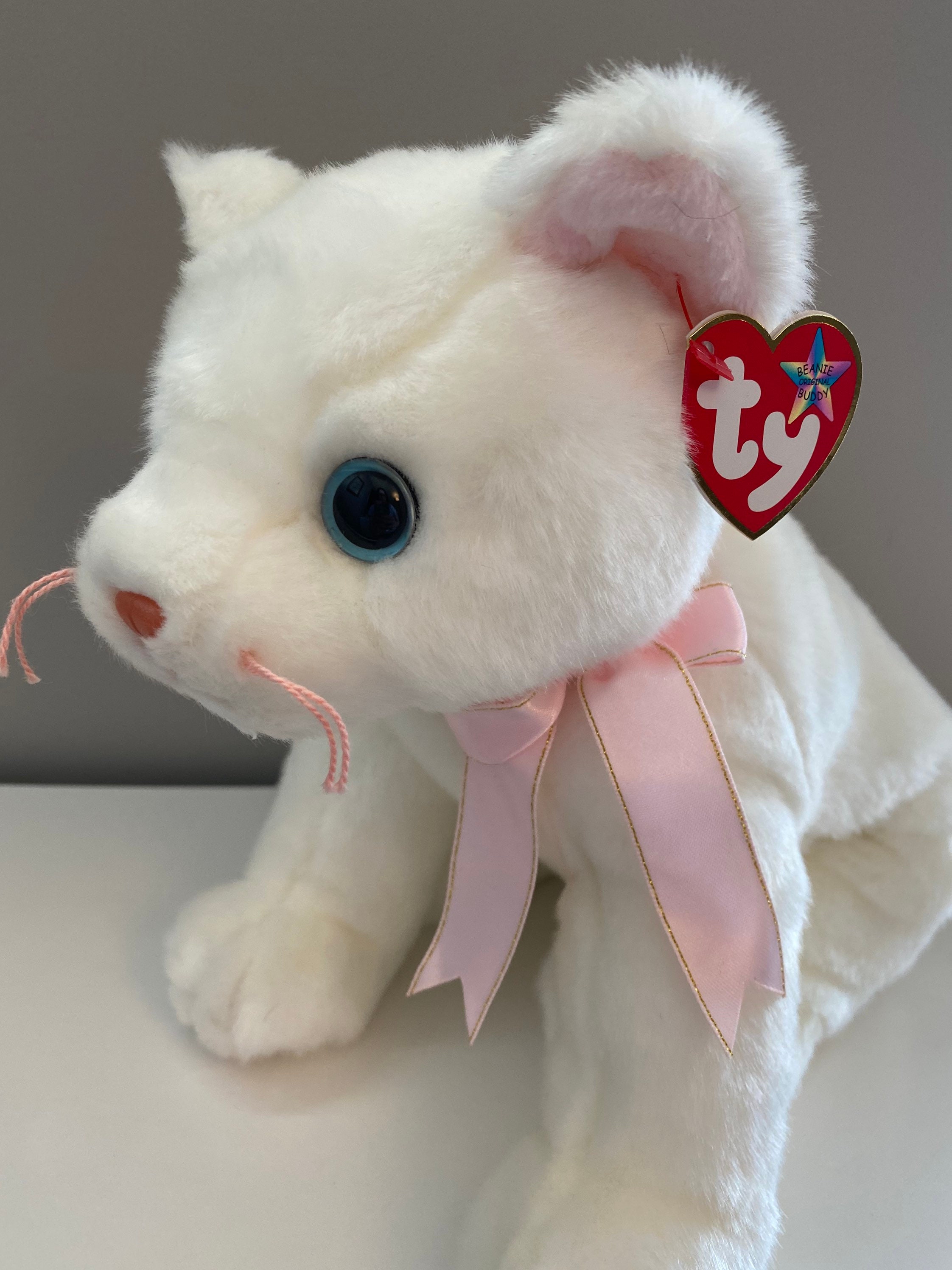 TY Beanie Buddy flip the Super Cute White Cat Plush With - Etsy Denmark