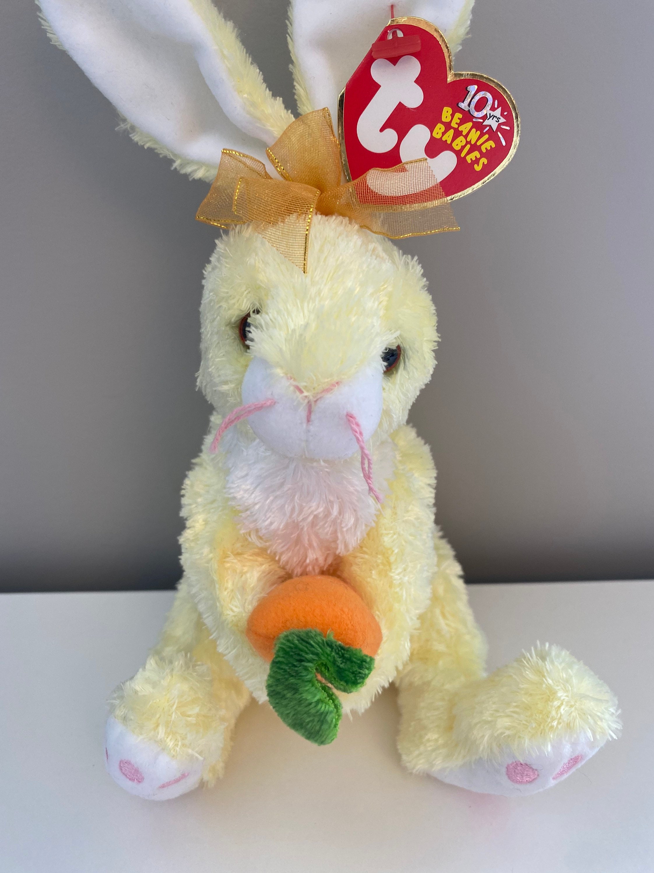 TY Beanie Baby Nibblies the Yellow Bunny Plush 6 inch | Etsy
