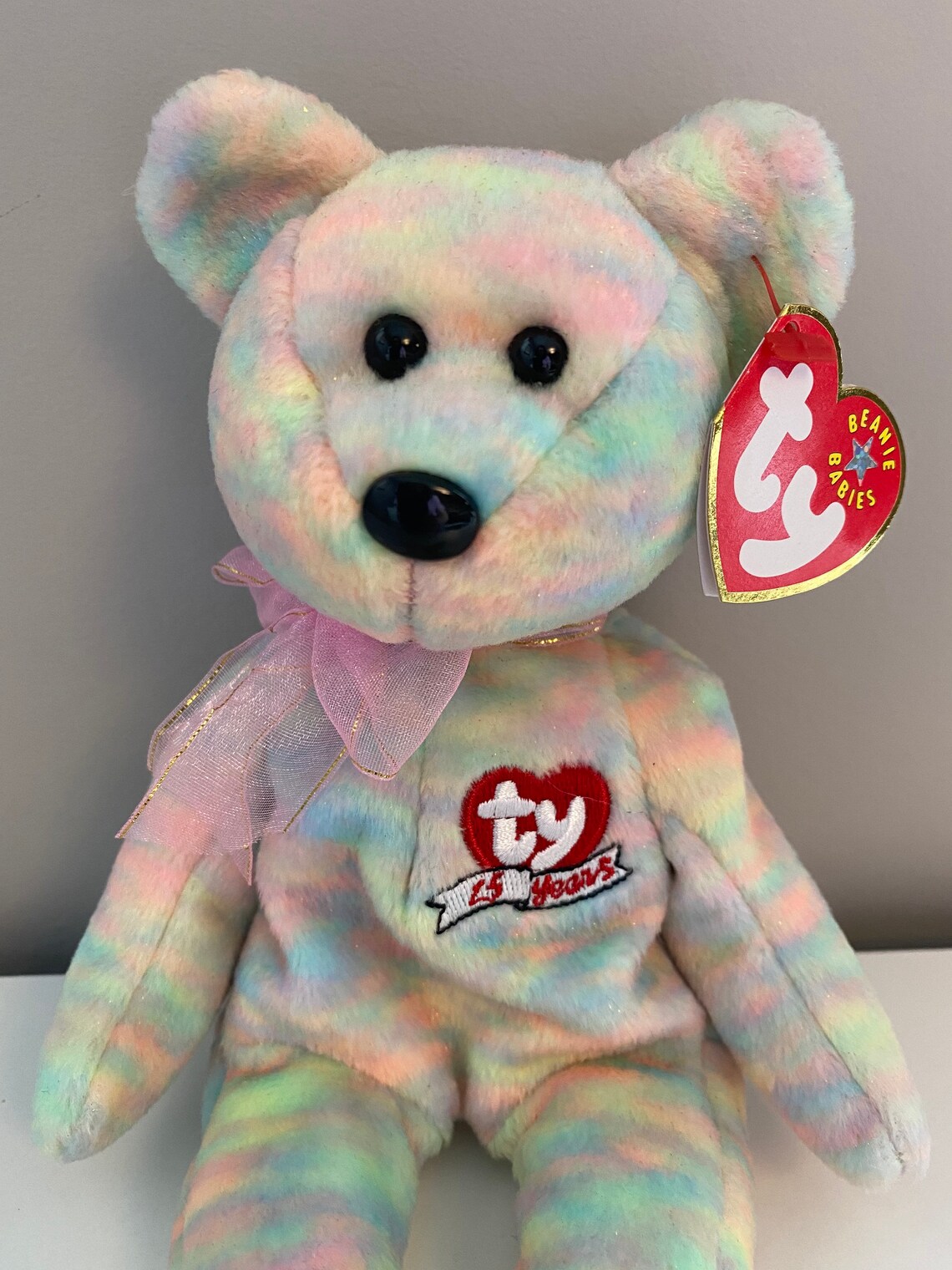 TY Beanie Baby celebrate the Tie-dye Bear 15th Anniversary | Etsy
