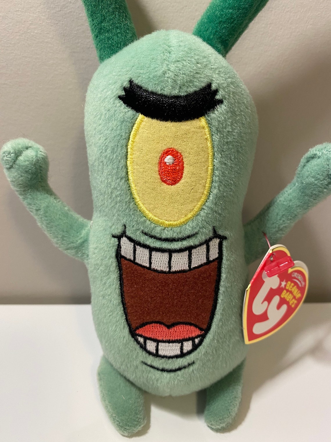 TY Beanie Baby Sheldon J. Plankton from SpongeBob | Etsy