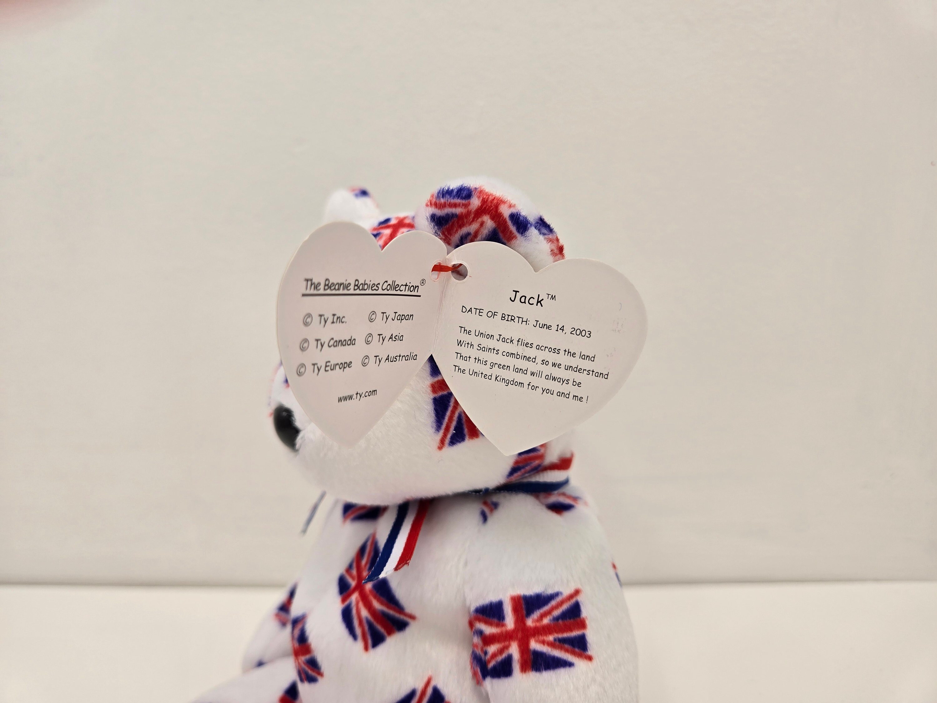 Ty Beanie Babies jack the Bear Black Nose Version UK Exclusive 8.5 Inch Etsy UK